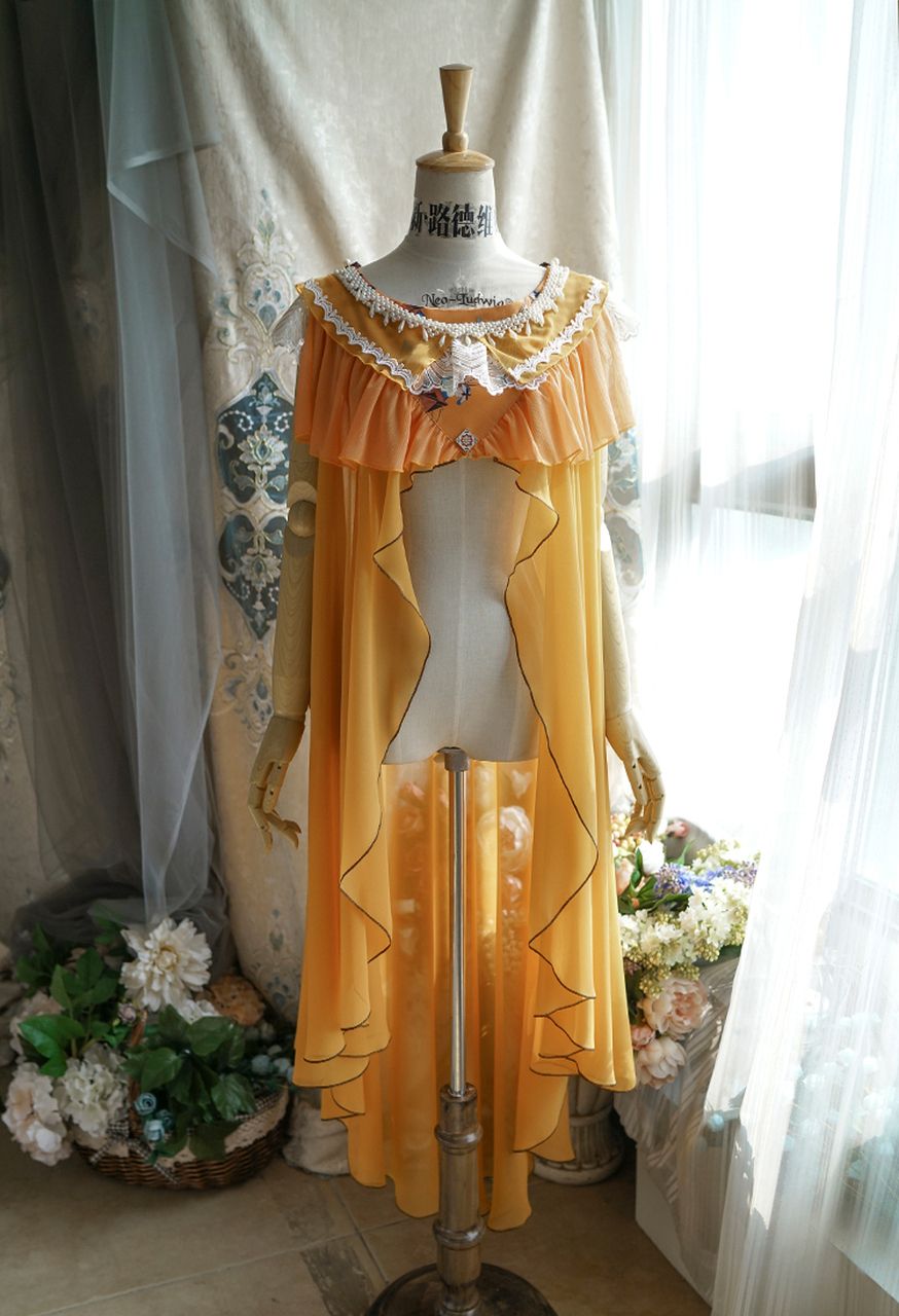 Long Mantle Split Side Ethereal Cape fairy tale elven cloak