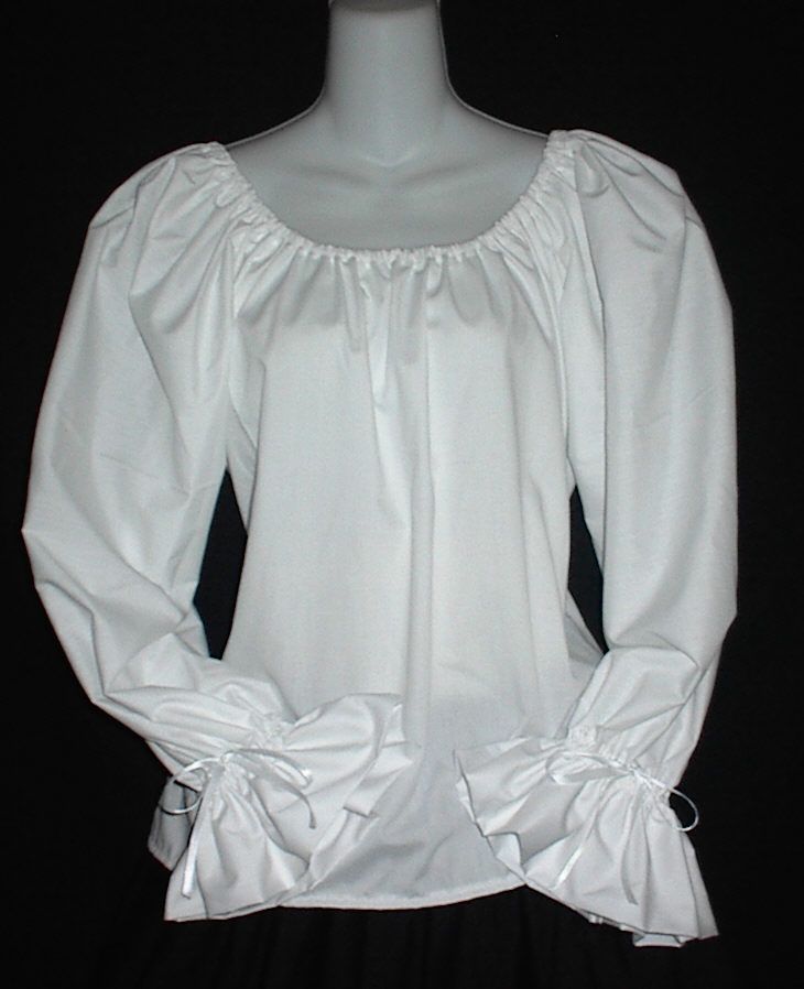 Long Sleeved Chemise Top - Medieval Renaissance Clothing, costumes