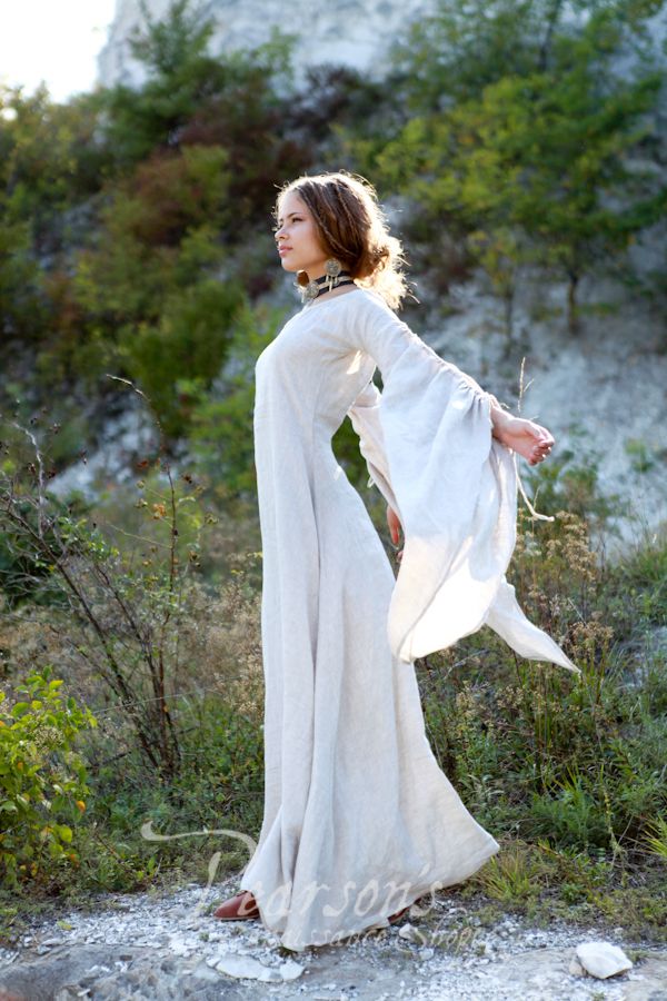 Linen Chemise Archeress Medieval Gothic silhouette chemise