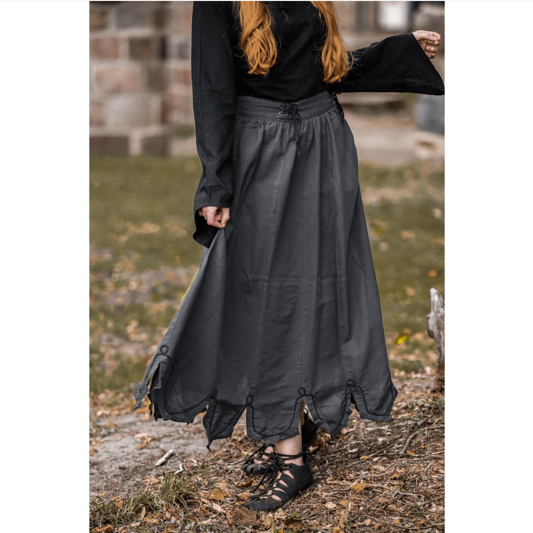 Medieval skirt with embroidery "Svenja" Viking skirt