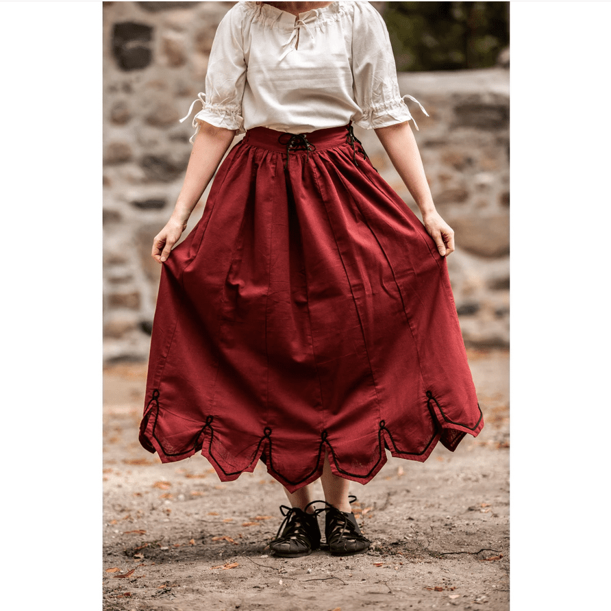 Medieval skirt with embroidery "Svenja" Viking skirt