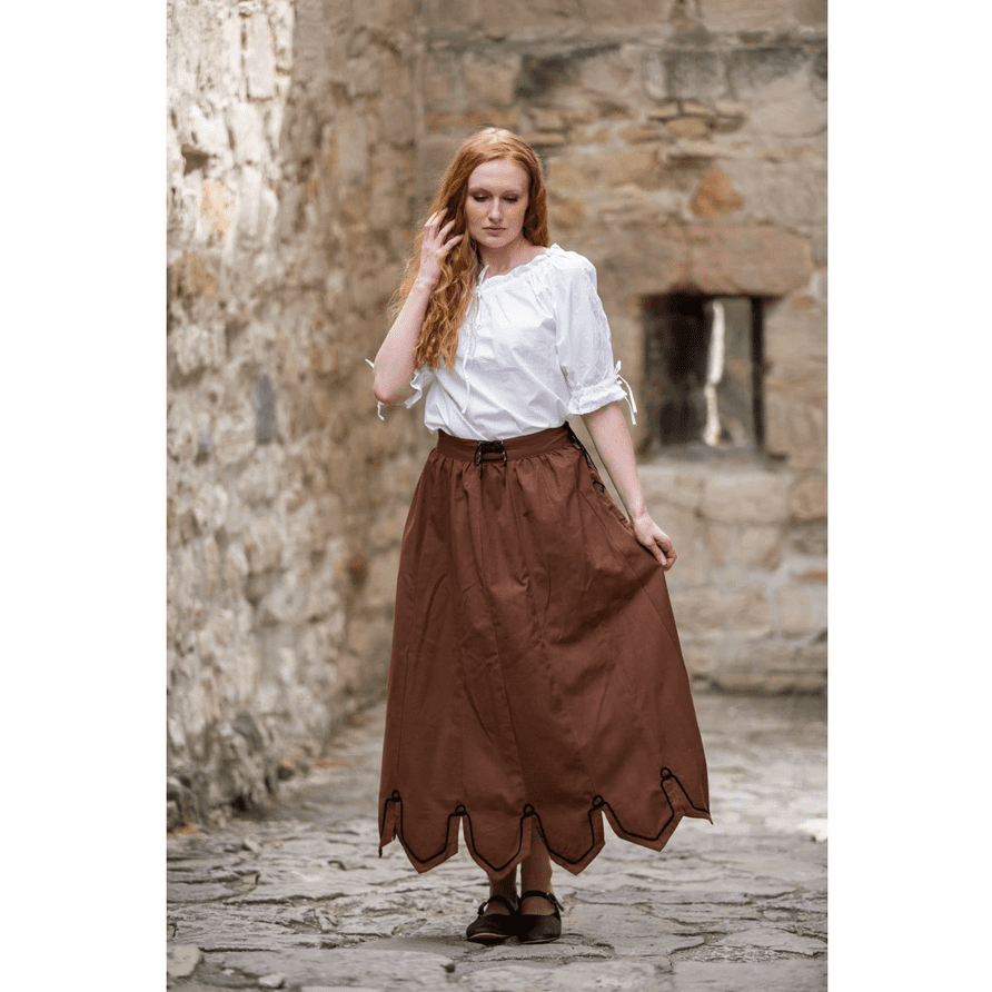 Medieval skirt with embroidery "Svenja" Viking skirt