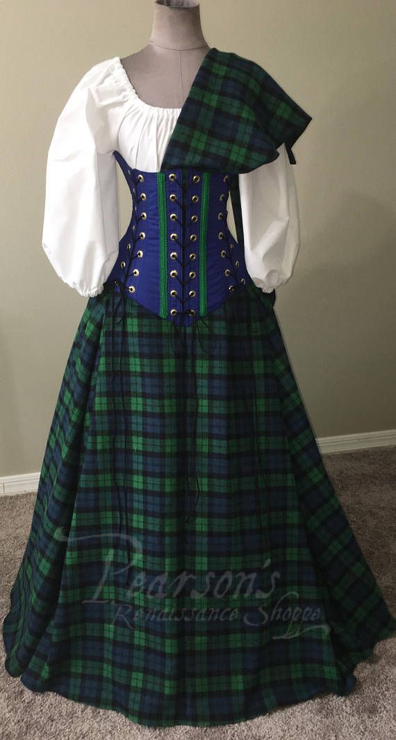 Military Tartan Lass Four Piece Complete Costume