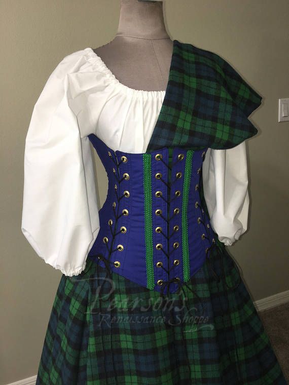 Military Tartan Lass Four Piece Complete Costume