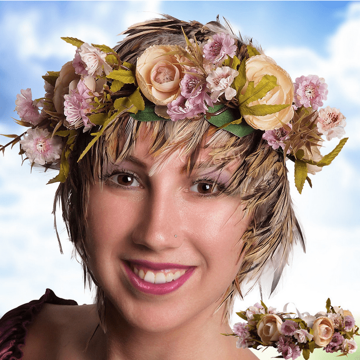 Rose Flower Medieval Crown for your fairy or princess costume