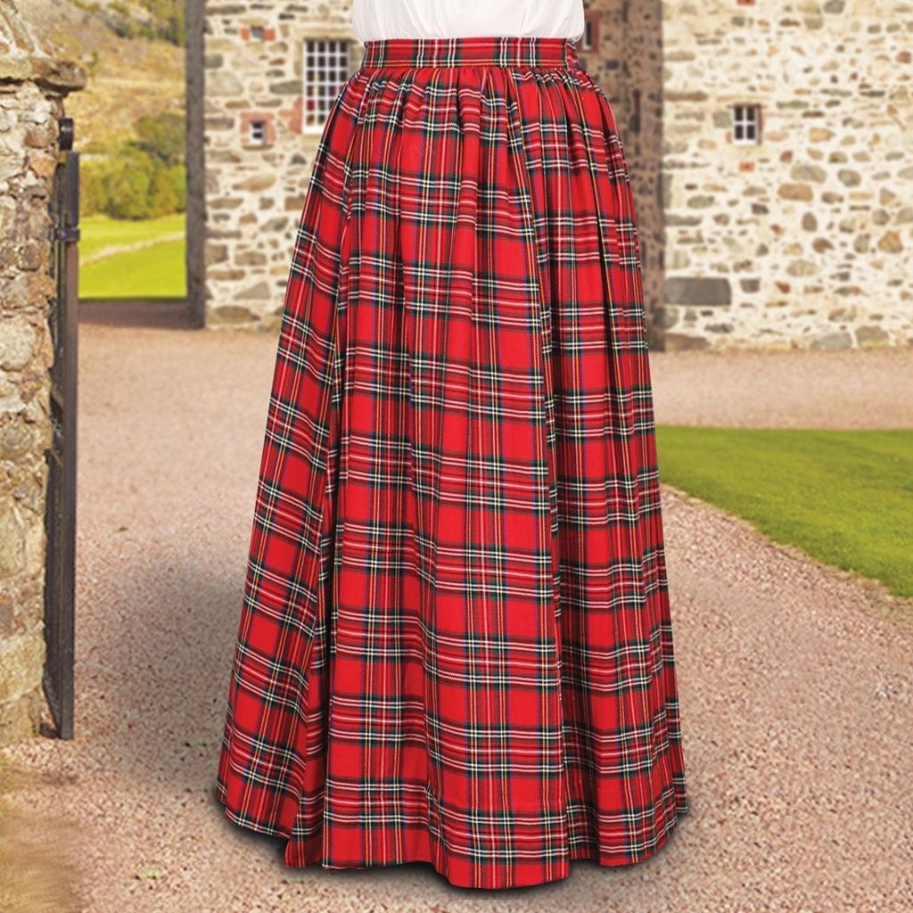 Full Length Scottish Plaid Skirt