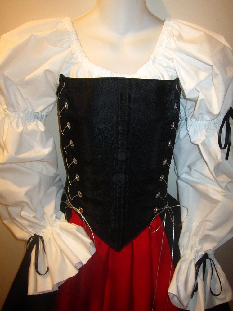 Skull Design Bodice - pirate medieval renaissance wench