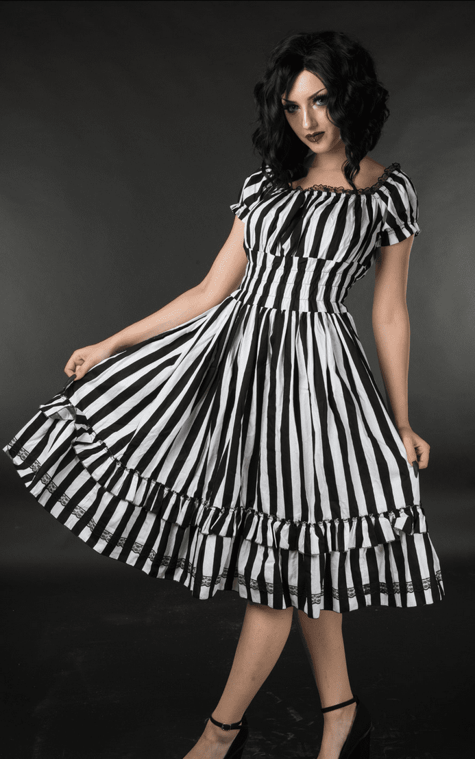 Striped Gothabilly Dress
