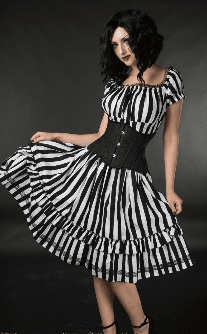 Striped Gothabilly Dress