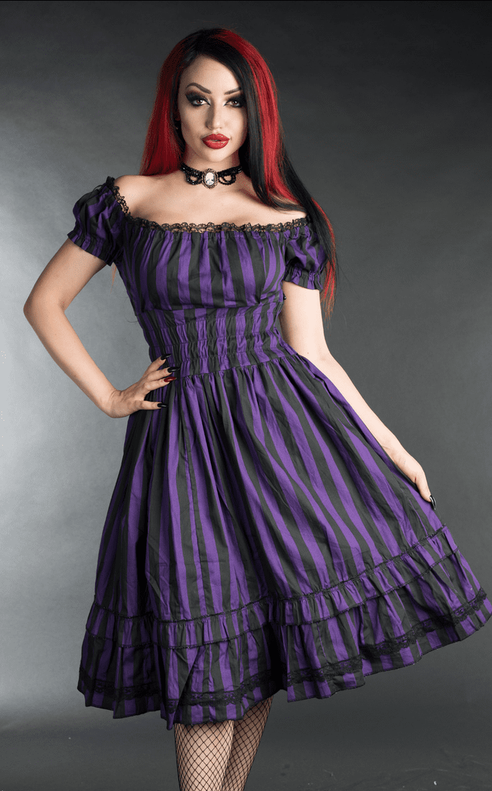 Striped Gothabilly Dress