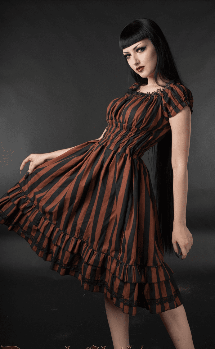 Striped Gothabilly Dress
