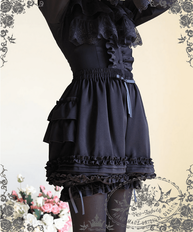 Gothic Vintage Victorian SteamPunk Fashion Tiered Bustle Ruffle ...