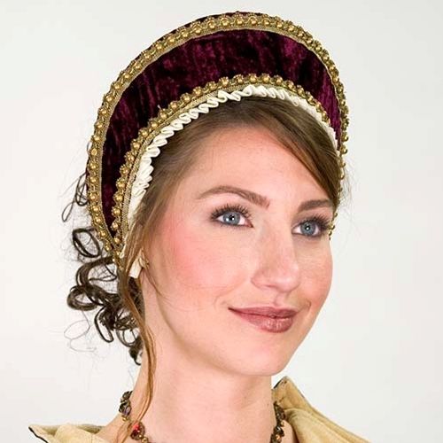 Tudor French Hood - renaissance clothing, costumes and accessories.