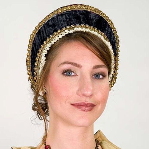 Tudor French Hood - renaissance clothing, costumes and accessories.