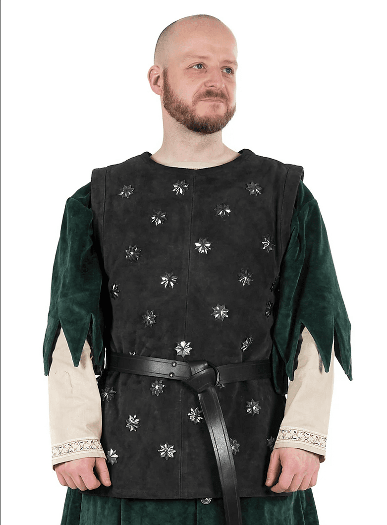 Leather vest with eight-pointed stars for magnificent warriors.