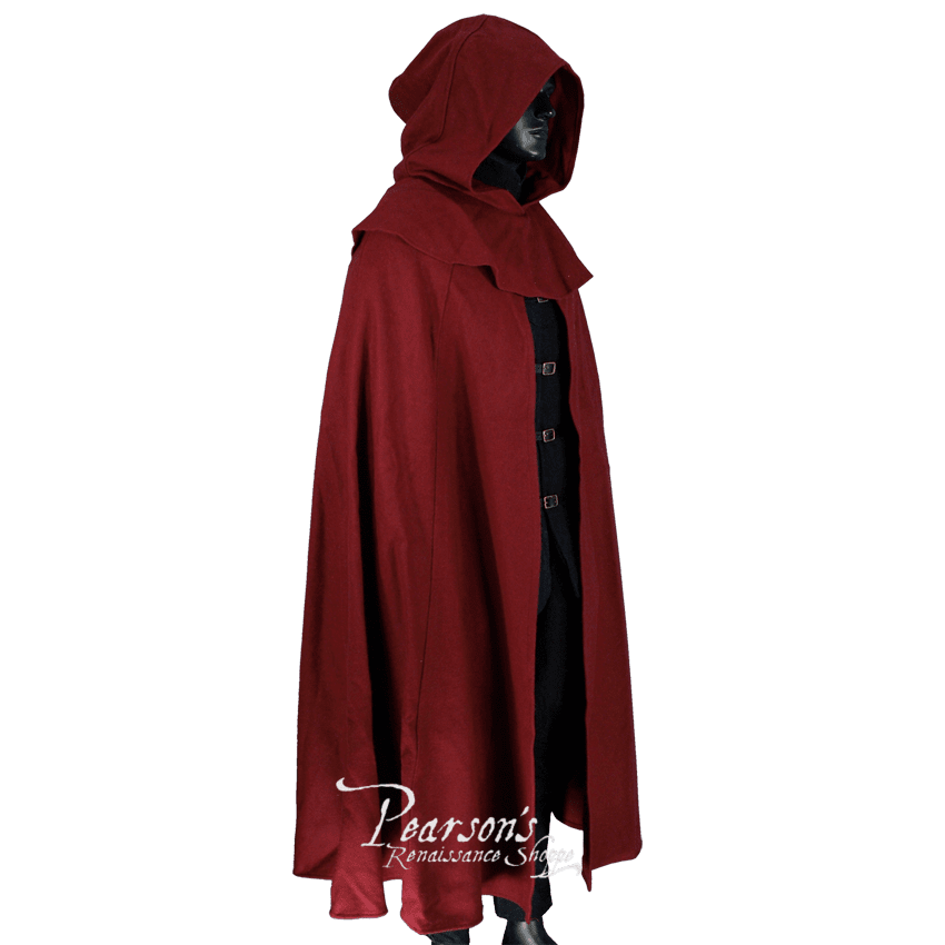 Wool Cloak with Mantle - medieval cloak, renaissance costume cape