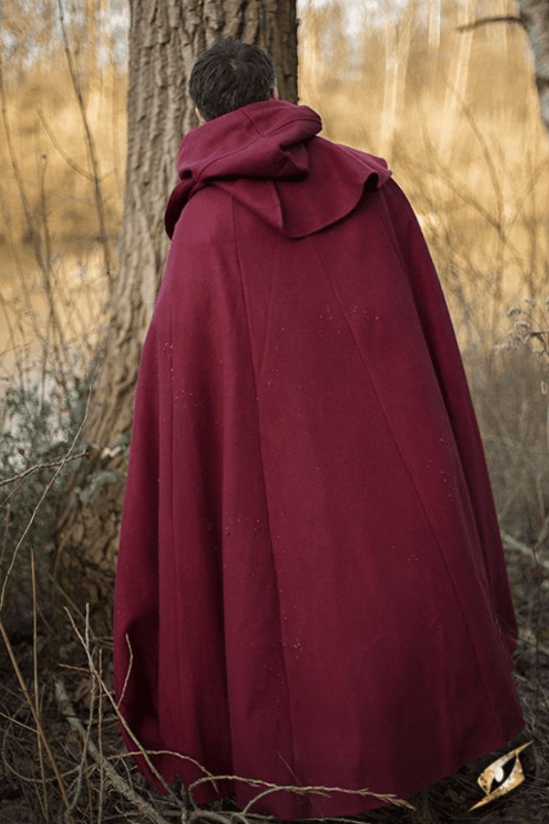 Wool Cloak with Mantle - medieval cloak, renaissance costume cape