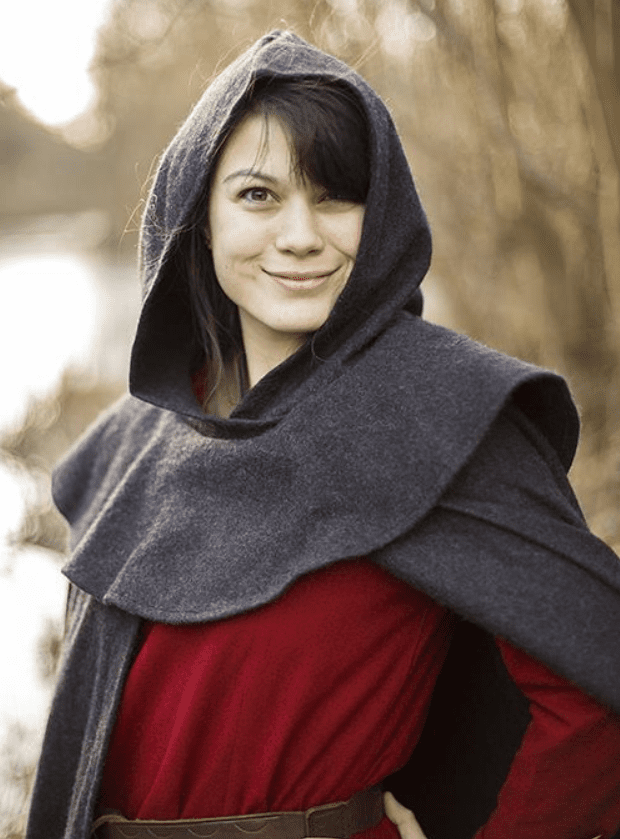 Wool Cloak with Mantle - medieval cloak, renaissance costume cape
