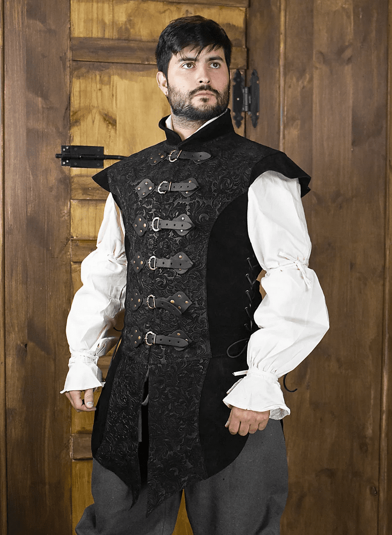 The leather doublet Yalon also cuts a fine figure at court with its ...