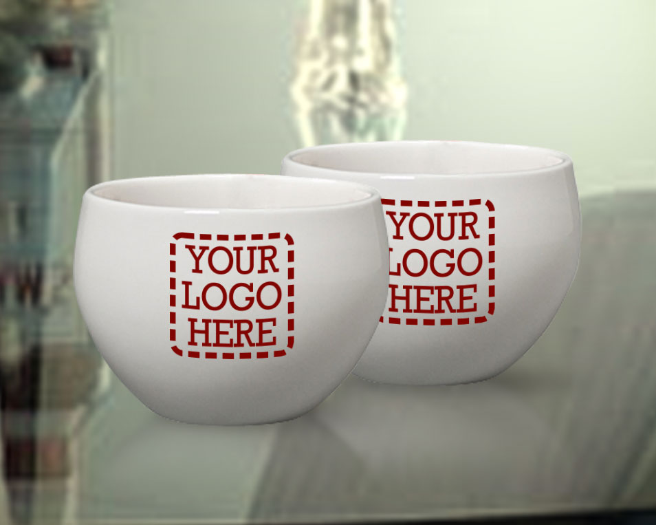 Custom Printed Tea Cups, Japanese Tea Bowls 4 oz.