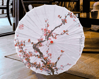 Cherry Blossom Silk Parasol