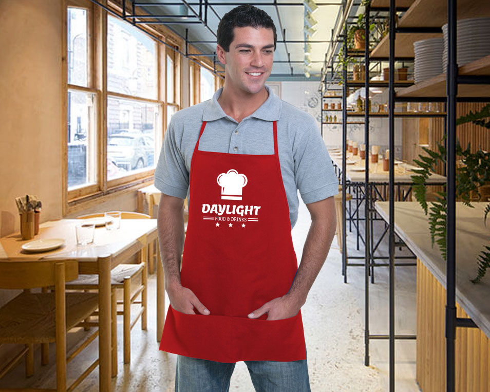 Bayside Utility Promotional Bib Apron 25" Custom Printed