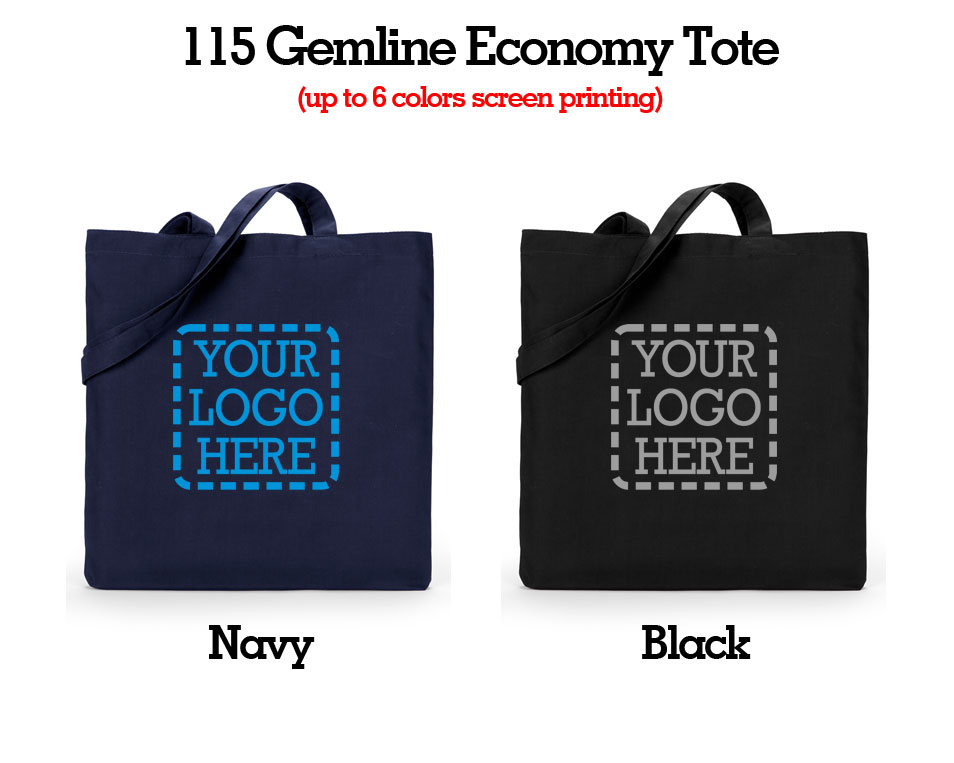 Gemline Economy Custom Canvas Totes - FREE Personalization