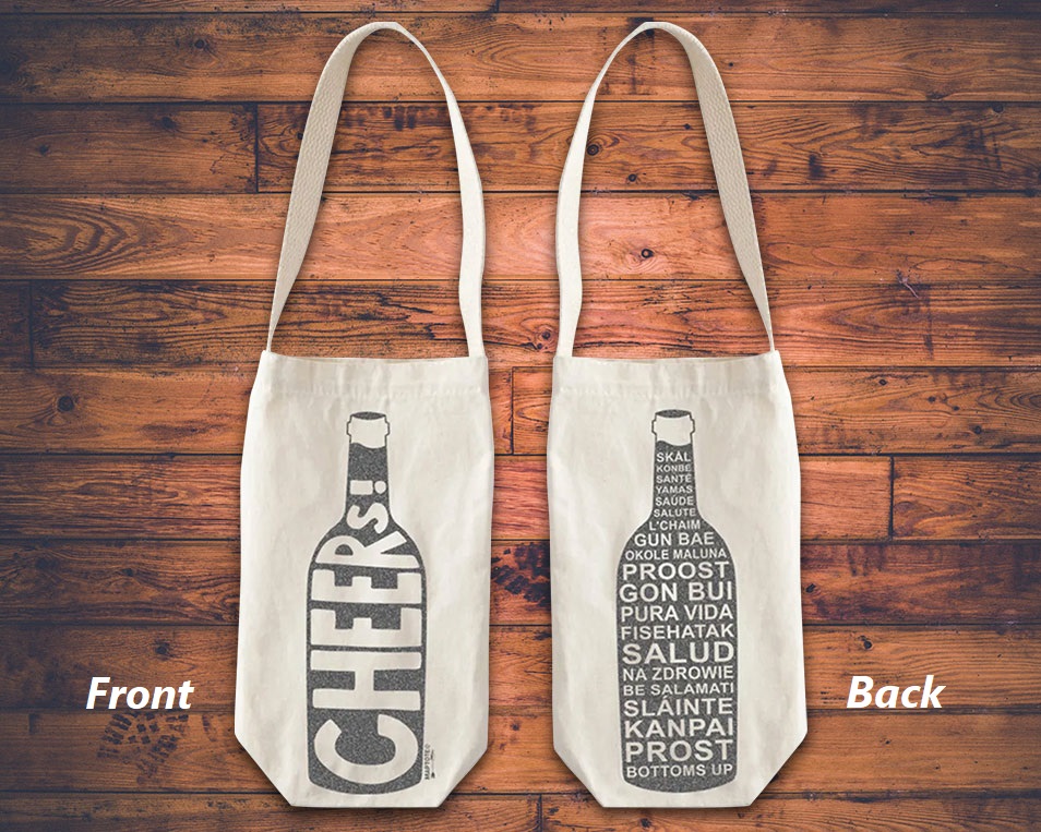 Custom Canvas Wine Tote Bag
