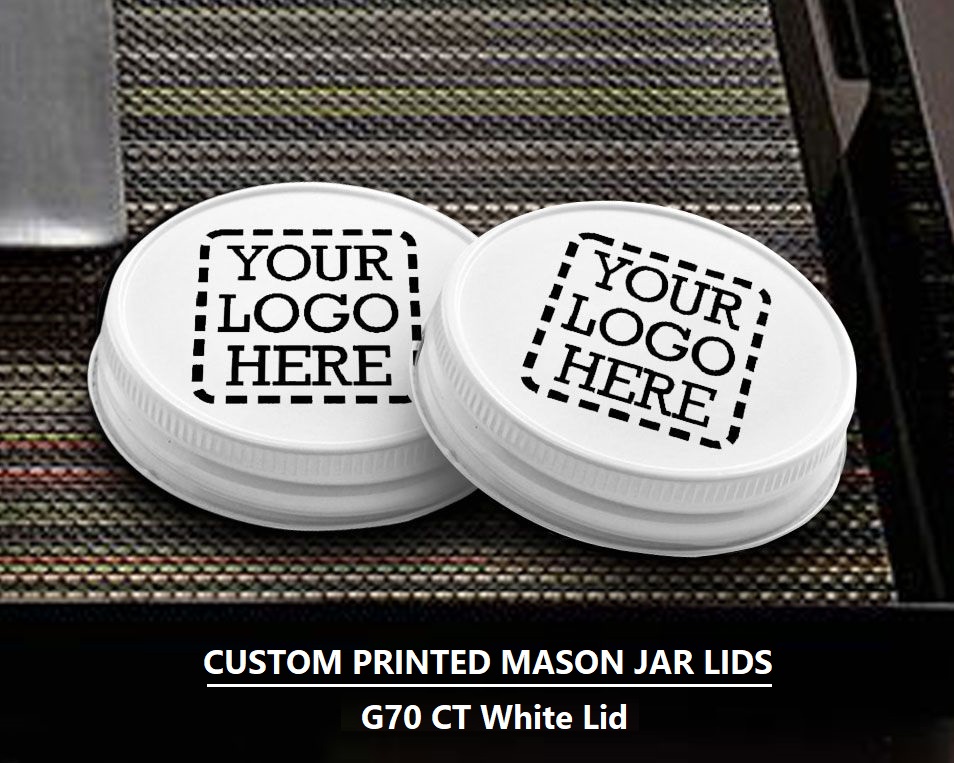 Custom Printed Mason Jar Lids G70 Metal Plastisol Caps