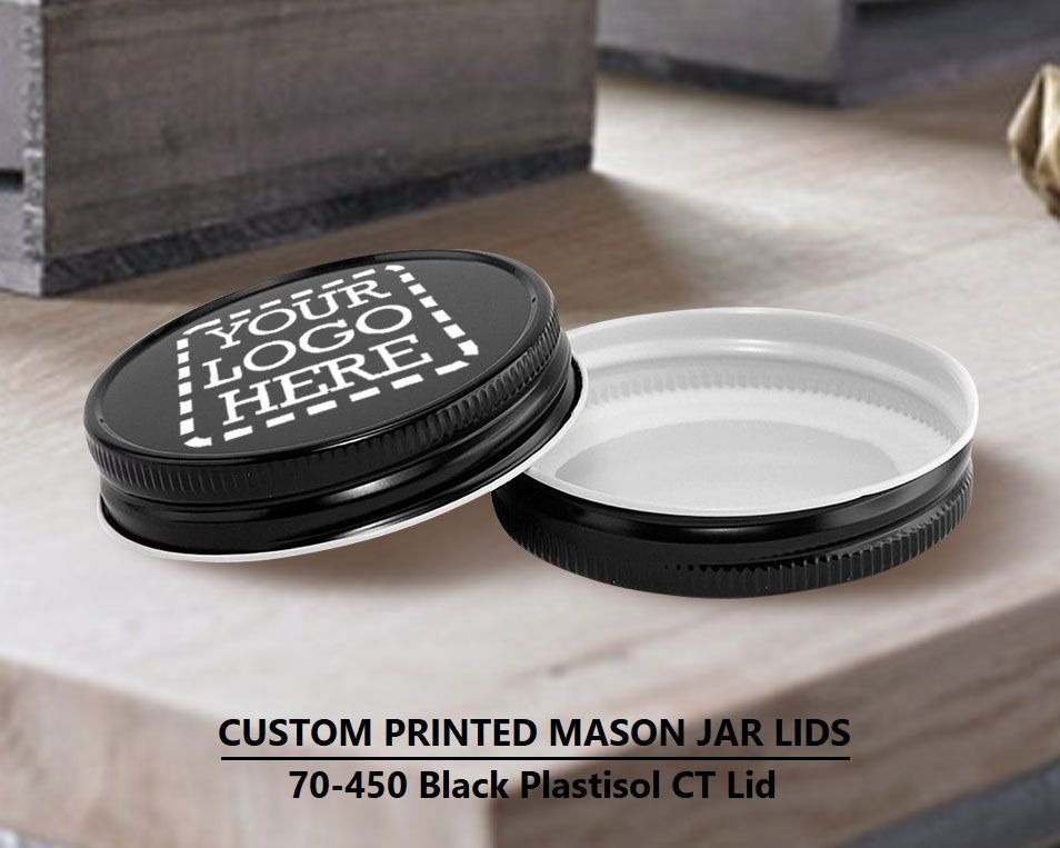 Custom Printed Mason Jar Lids G70 Metal Plastisol Caps