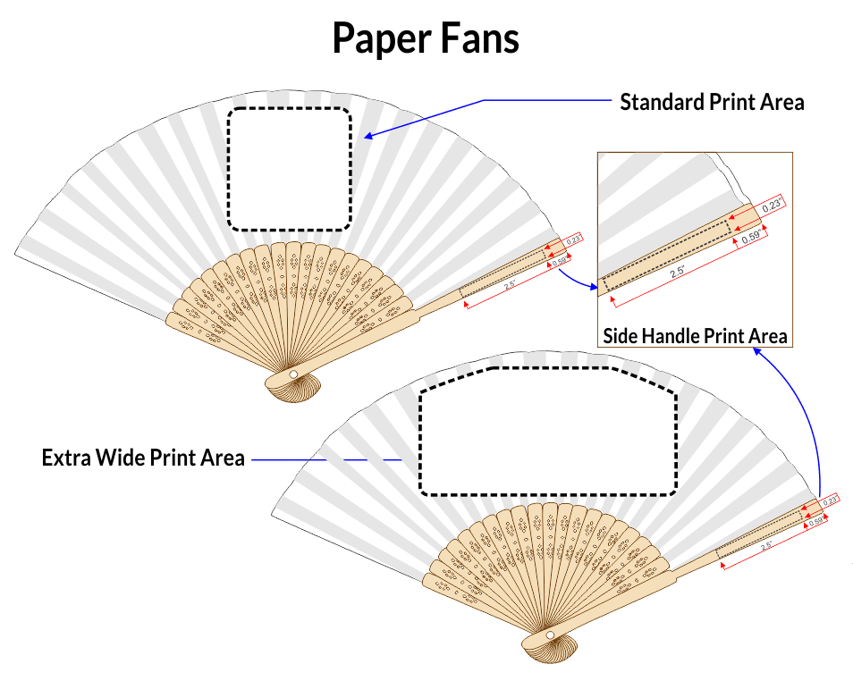 Custom Printed Paper Fans, Promotional Fans