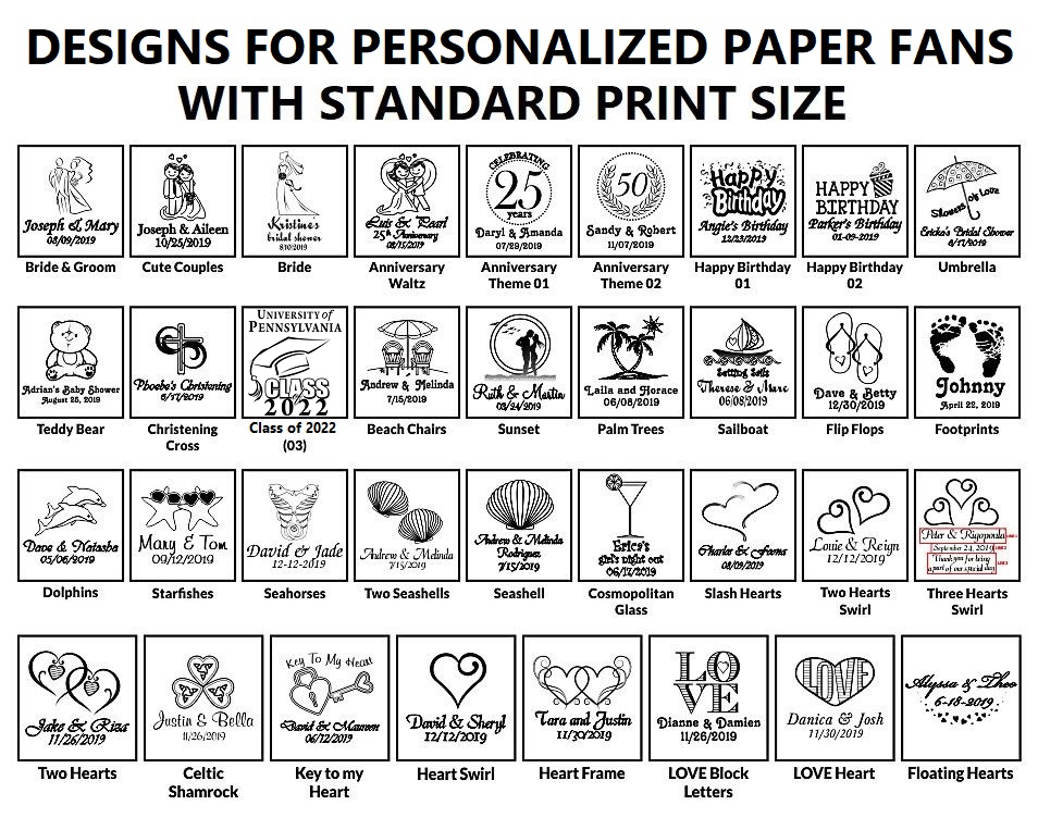 Custom Printed Paper Fans, Promotional Fans