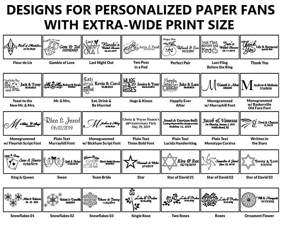 Custom Printed Paper Fans, Promotional Fans