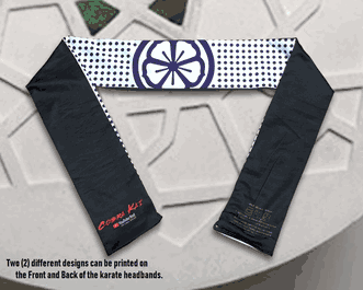 Double-Sided Personalized Karate Headbands Full Color