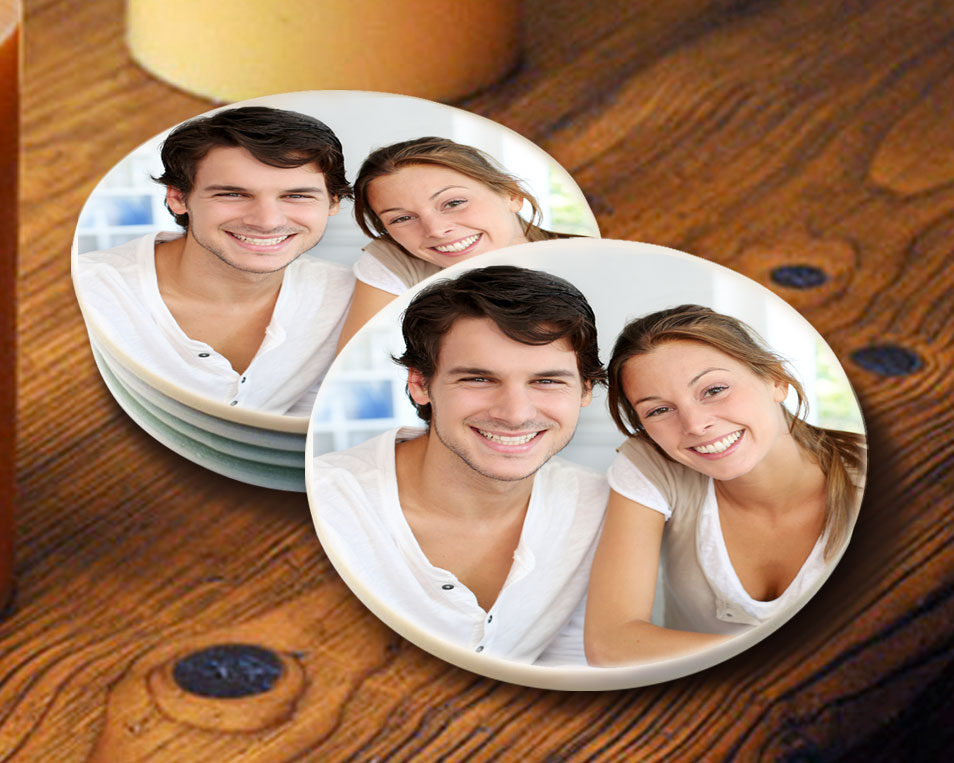 Premium Glass Photo Coasters (Full Color)