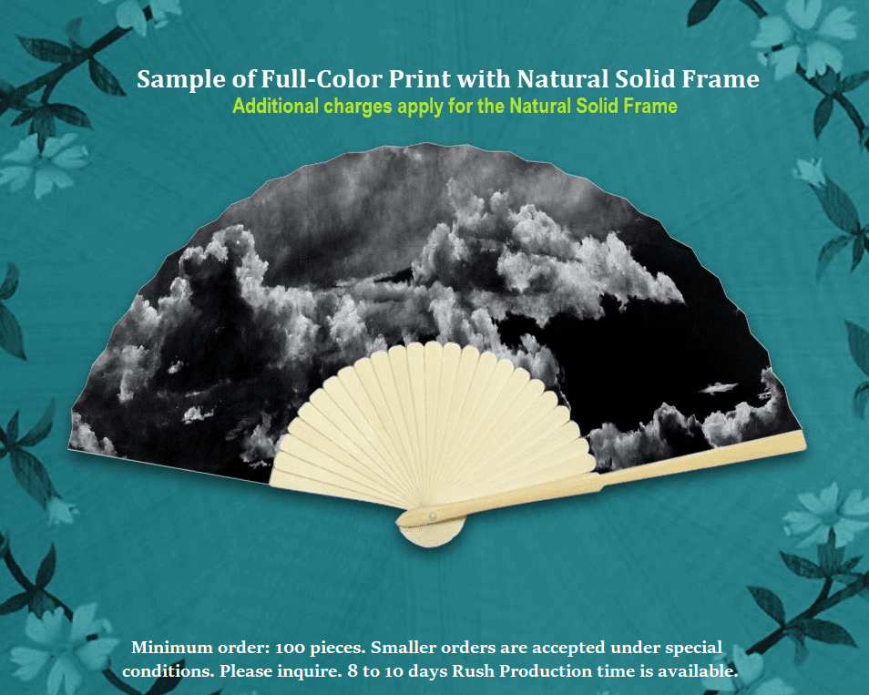 Full-Color Promotional Paper Fans, Personalized Hand Fans