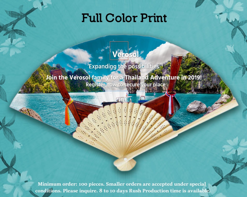 Full-Color Promotional Paper Fans, Personalized Hand Fans