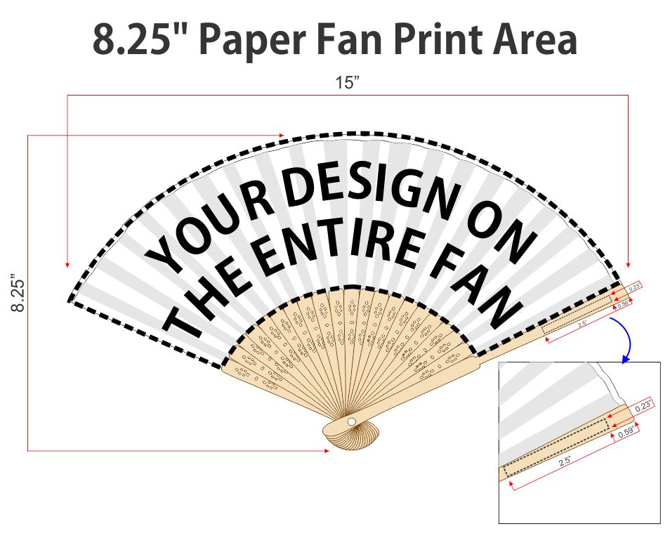 Full-Color Promotional Paper Fans, Personalized Hand Fans