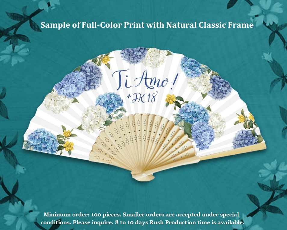 Full-Color Promotional Paper Fans, Personalized Hand Fans