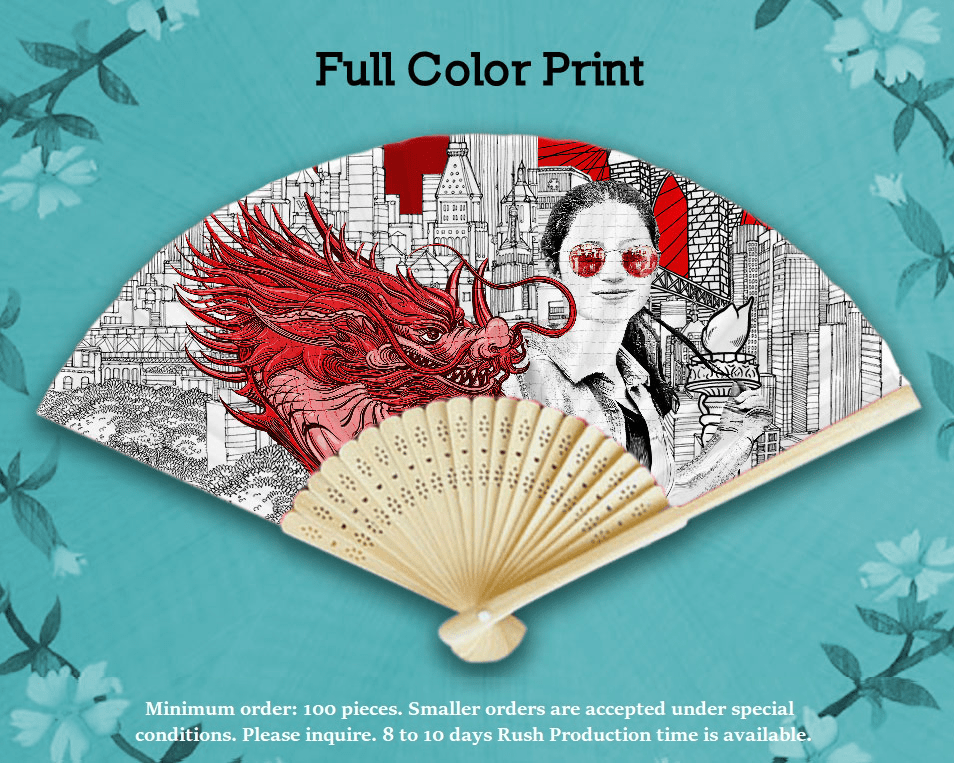 Full-Color Promotional Paper Fans, Personalized Hand Fans