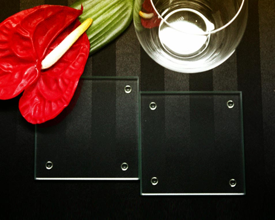 Square Blank Glass Coasters, Set of 12 - From $7.50!