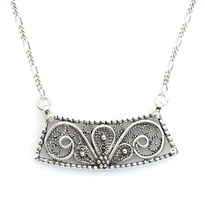 Traditional filigree necklace made in Israel