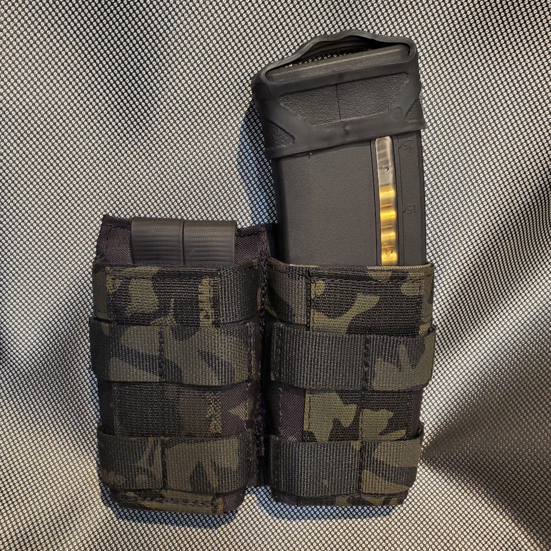 Black Multicam 1st Gen M16/M4 Open Molle Double Pouch