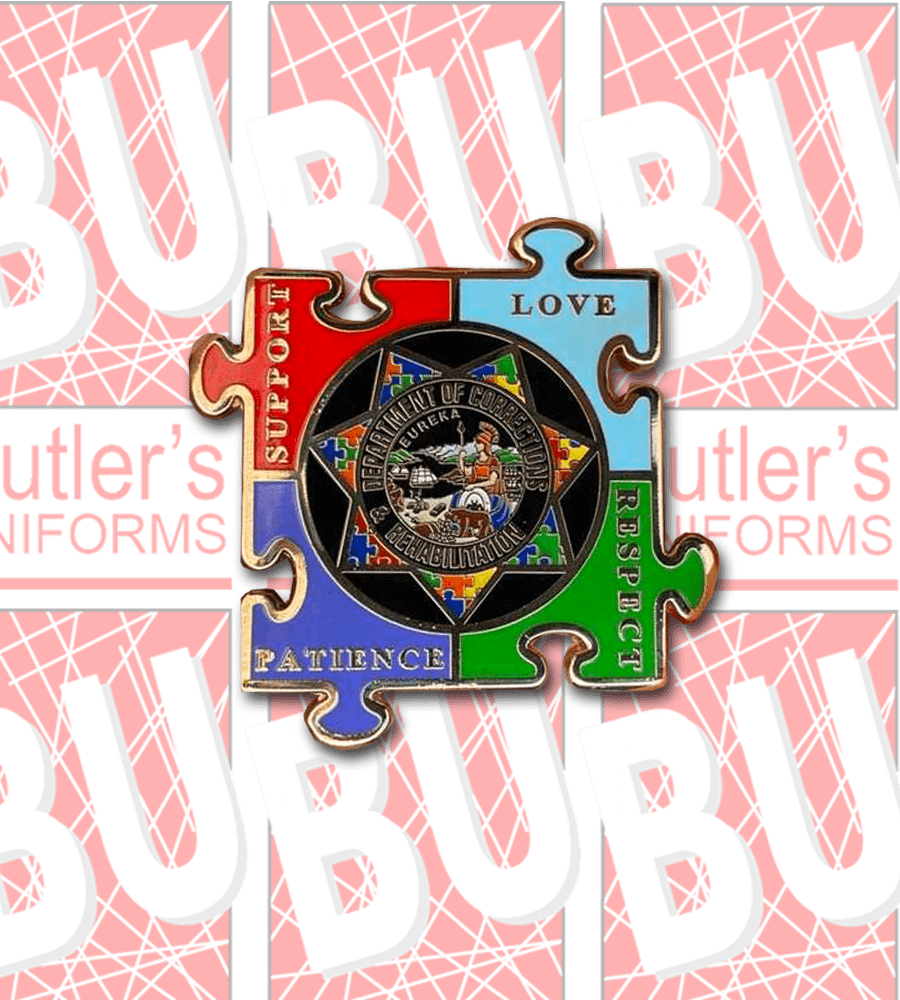 Autism Puzzle CDCR Star - Lapel Pin