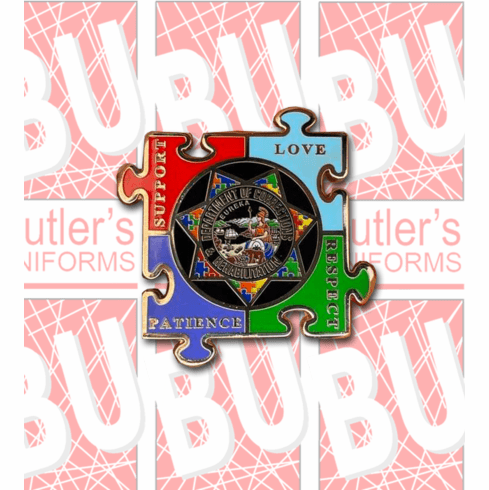 Autism Puzzle CDCR Star - Lapel Pin