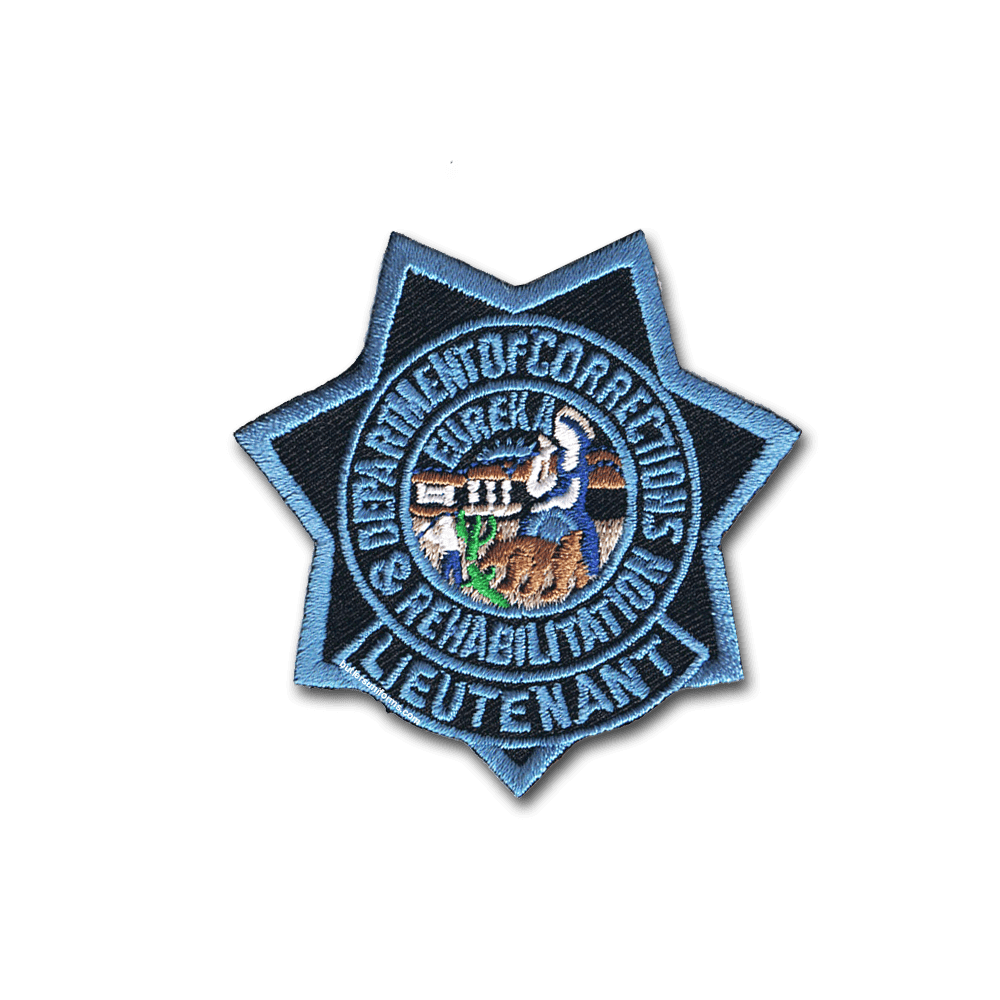 Blue Ribbon - CDCR Lieut. Star Patch