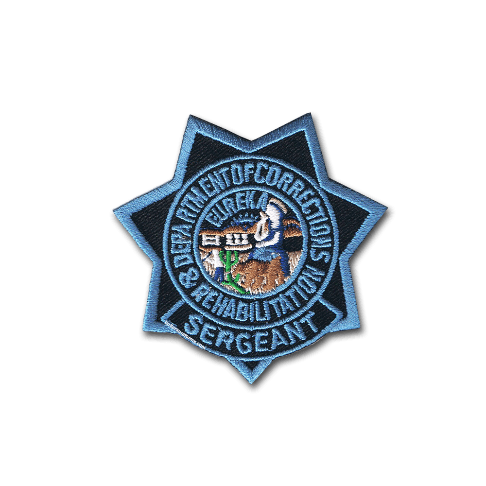Blue Ribbon - CDCR Sgt. Star Patch