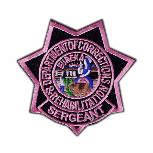 Pink - CDCR Sgt Star Patch