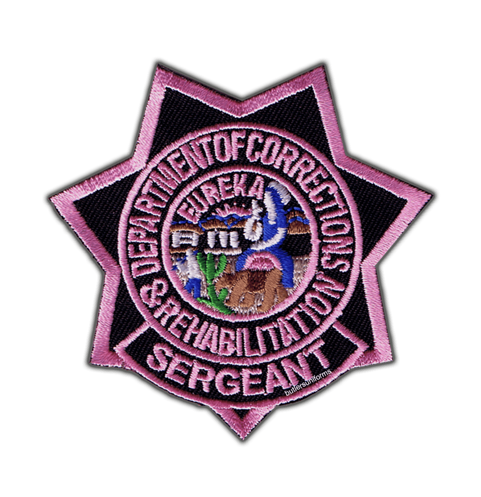 Pink - CDCR Sgt Star Patch