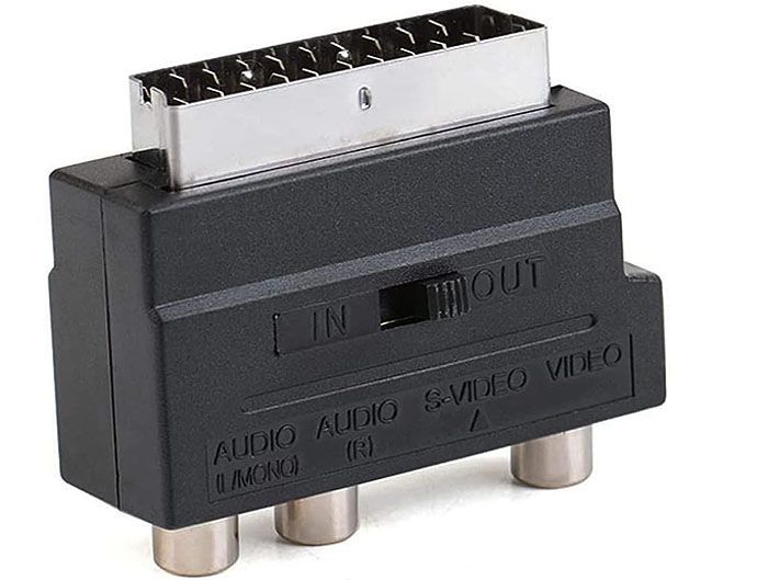 2-Way RGB Scart To Composite RCA S-Video Audio Adapter
